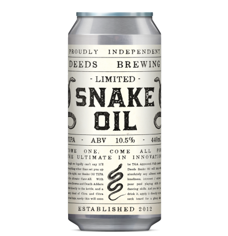 Deeds Snake Oil Triple IPA — Page Bottler